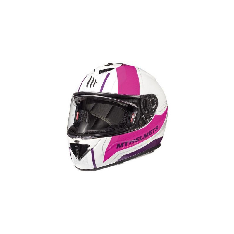 MT HELMET RAPIDE BRANCO / ROSA - J.A.CURVAS